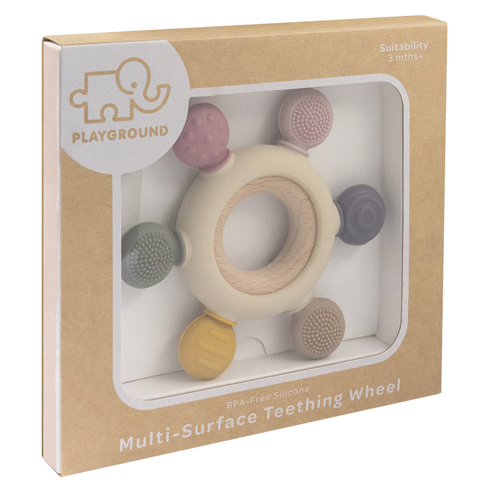 Multi Surface Teething Wheel- Rose | Arlows Closet