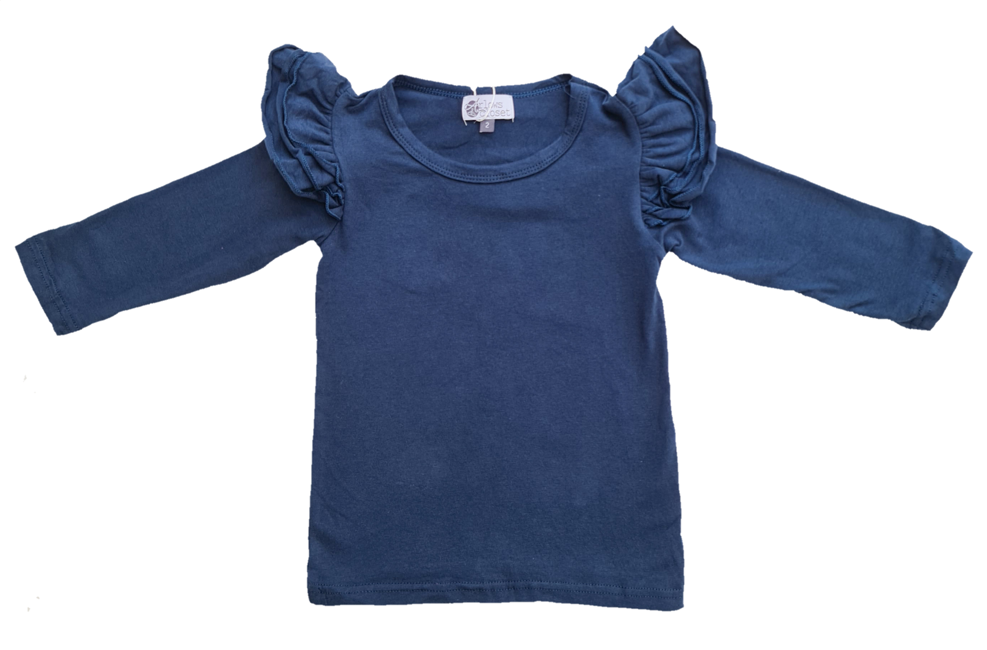 Long Sleeve Flutter - Navy – Arlows Closet