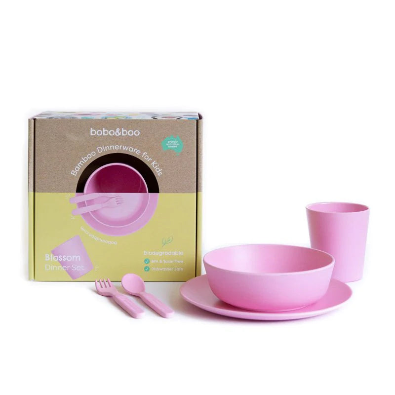 Bobo and boo - Bamboo Dinnerware for Kids - Blossom – Arlows Closet